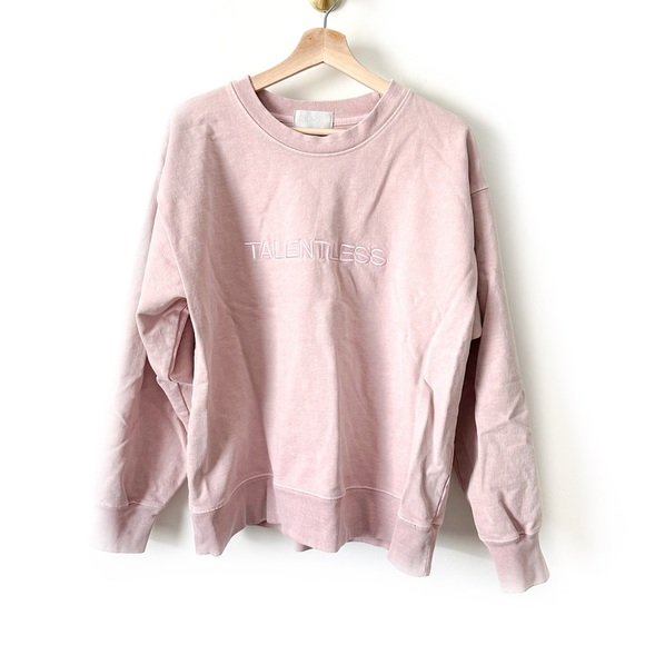 TALENTLESS | Tops | Talentless Mauve Monochromatic Embroidered Logo ...